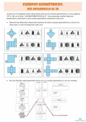Cuerpos geométricos 3D. Ficha interactiva | TopWorksheets