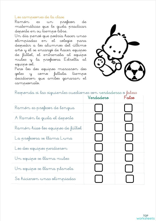 lectura con Pr/Colegio Petit. Ficha interactiva | TopWorksheets