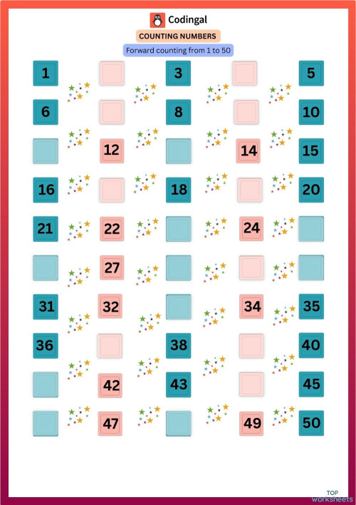 M_G01M02L06_WC01_ Forward_and_Backward_Counting_(1-50)_1. Interactive worksheet | TopWorksheets