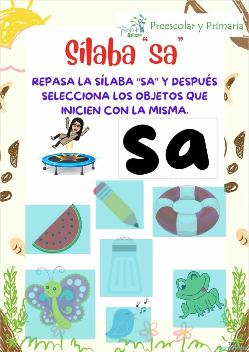 Tarea Sílaba "sa". Ficha interactiva | TopWorksheets