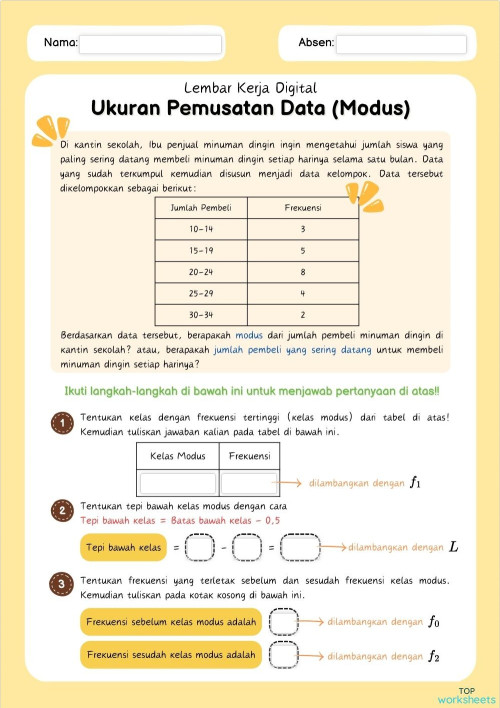 LKPD Modus C. Interactive worksheet | TopWorksheets