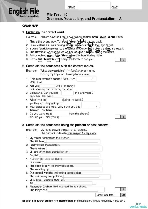 unit 10 test. Interactive worksheet | TopWorksheets