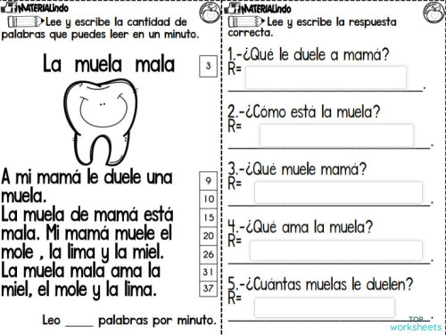 lectura de la letra L. Ficha interactiva | TopWorksheets