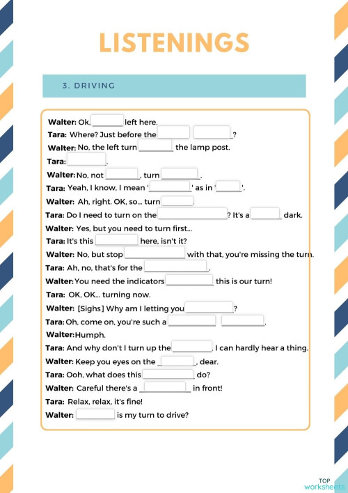 Listening 3. Interactive worksheet | TopWorksheets