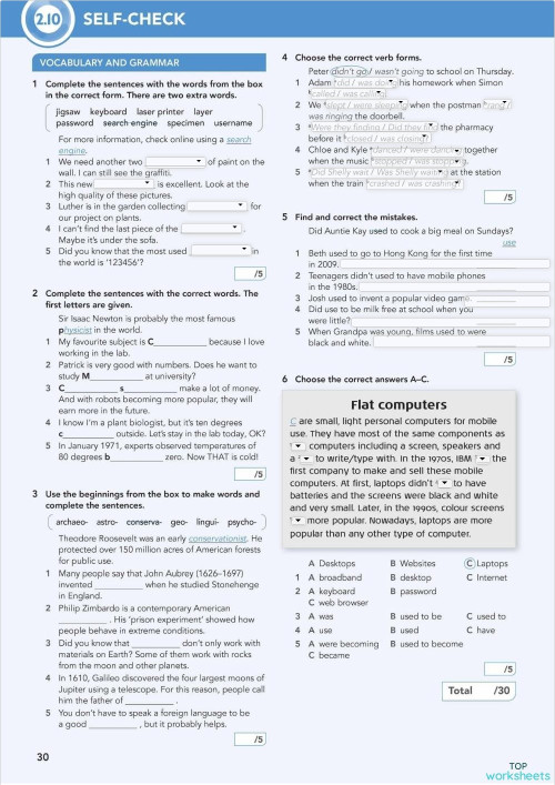 Roadmap A2+ 1A. Interactive worksheet | TopWorksheets
