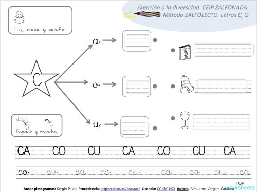 escribe con c o qu. Ficha interactiva | TopWorksheets