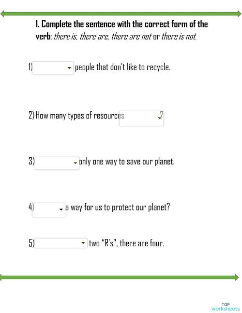 Scenario 1. Interactive worksheet | TopWorksheets