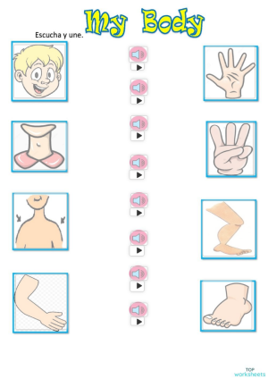 MY BODY LISTENING 1º. Ficha interactiva | TopWorksheets