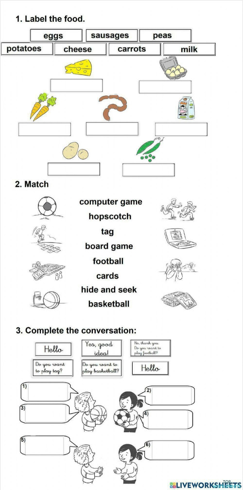 EN2_U4_Food_games_conversations. Interactive worksheet | TopWorksheets