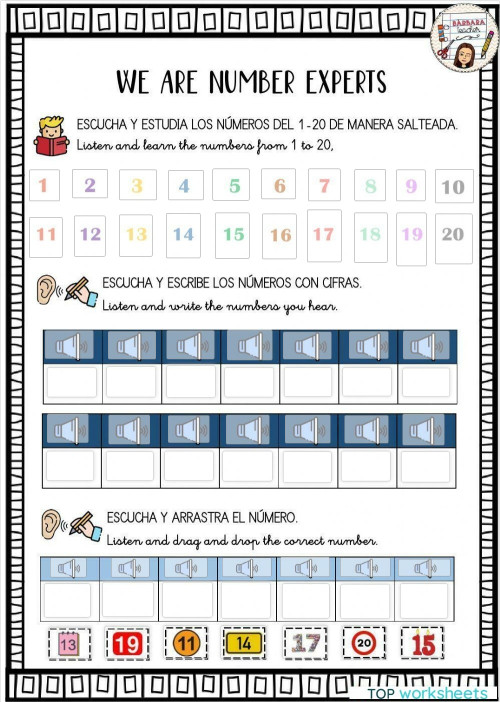 Numbers 1-20. Interactive worksheet | TopWorksheets