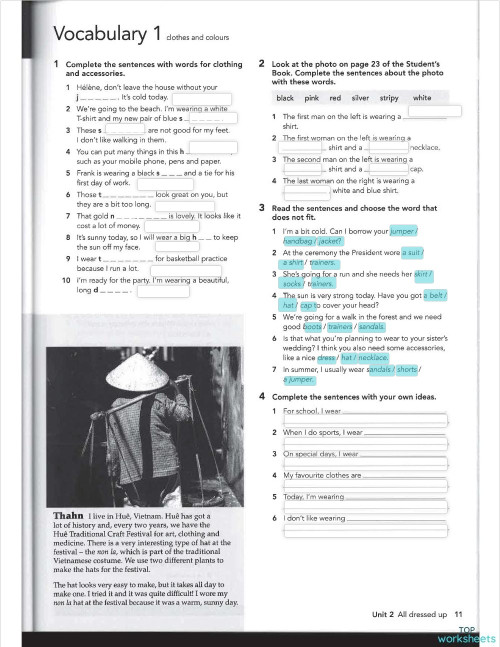 Close-Up A2 U2 Vocabulary. Interactive worksheet | TopWorksheets