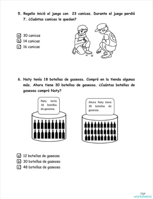 MATEMATICA 2DO GRADO. Ficha interactiva | TopWorksheets