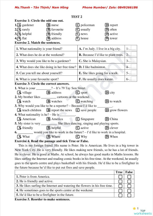 Tenses - Future Simple. Interactive worksheet | TopWorksheets