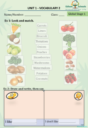 GS1 - UNIT 2 - VOCAB 2. Interactive worksheet | TopWorksheets