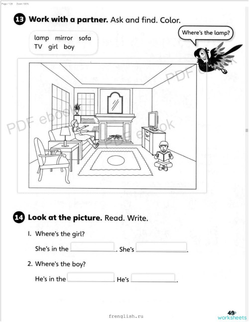 OW1 WB unit 4 - Reading & Writing. Interactive worksheet | TopWorksheets