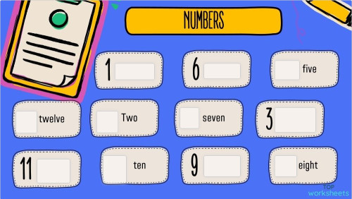 Numbers A1/A2. Ficha interactiva | TopWorksheets