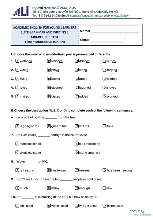 PUT IN ORDER THE SENTENCES. Interactive worksheet | TopWorksheets