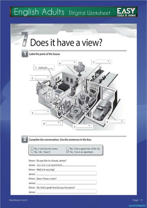 lvl0 - Workbook Unit 7 Exercise 9-10. Interactive worksheet | TopWorksheets