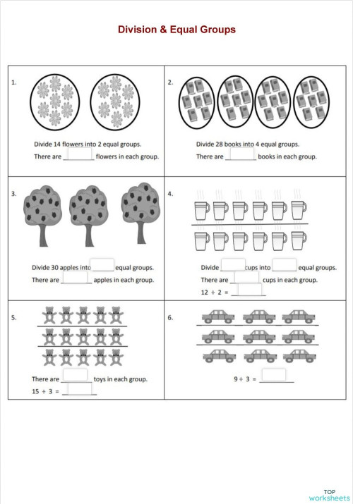 M_G02M11L50_WC01_Introduction To Division. Interactive worksheet ...
