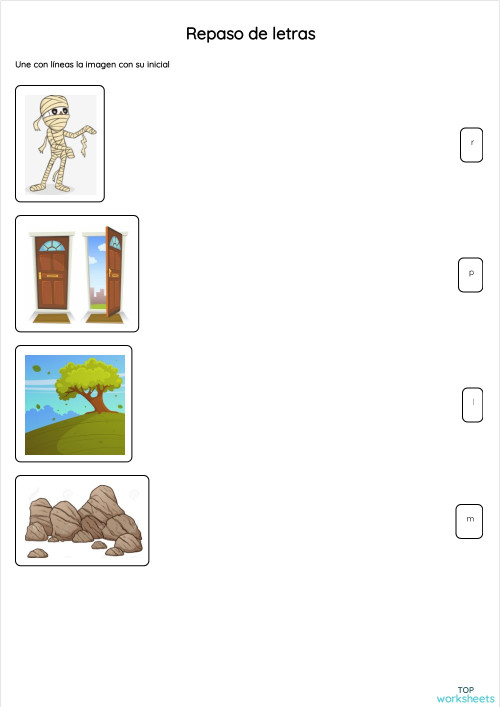 Repaso de letras. Ficha interactiva | TopWorksheets