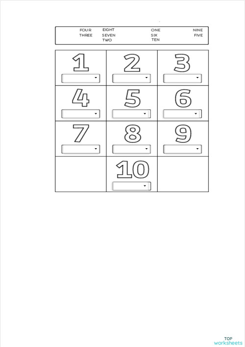 Numbers 20-100. Interactive worksheet | TopWorksheets