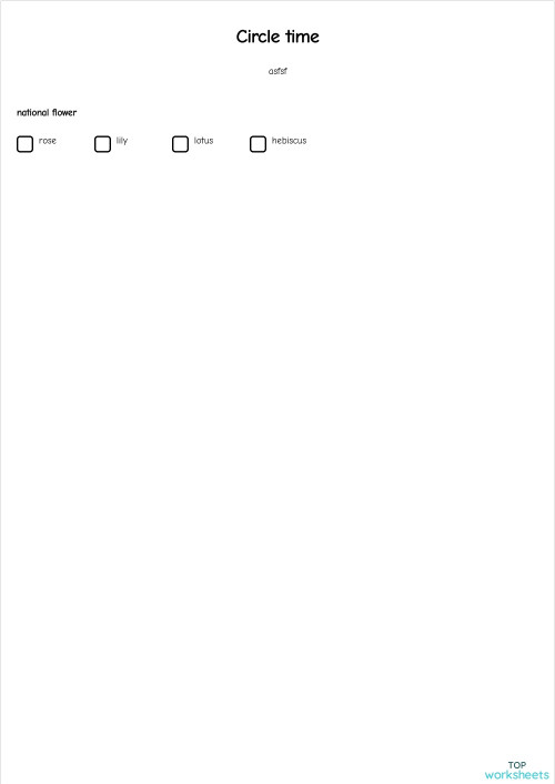 Circle time. Interactive worksheet | TopWorksheets