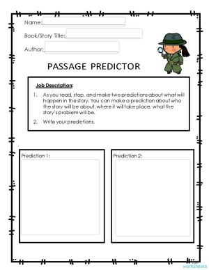 LC - Passage Predictor. Interactive worksheet | TopWorksheets