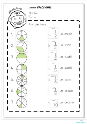 Fracciones: fichas interactivas y ejercicios online | TopWorksheets