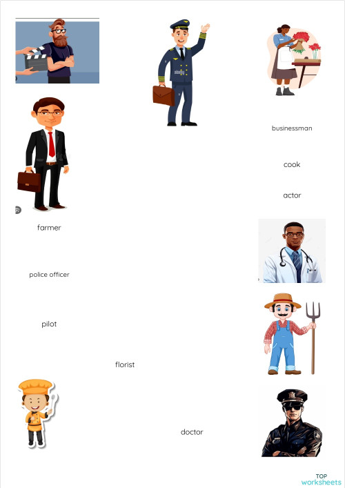Grade 1. Jobs. Interactive worksheet | TopWorksheets