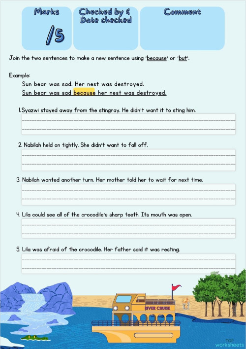 Basic conjunctions worksheet. Interactive worksheet | TopWorksheets