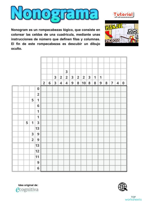 Nonograma 03. Ficha interactiva | TopWorksheets