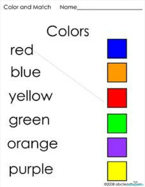 matching colors. Interactive worksheet | TopWorksheets