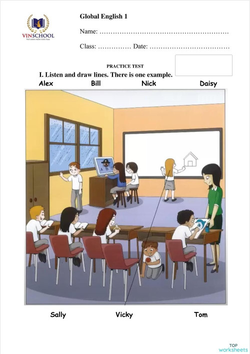 PT4 - Listening. Bài tập tương tác | TopWorksheets
