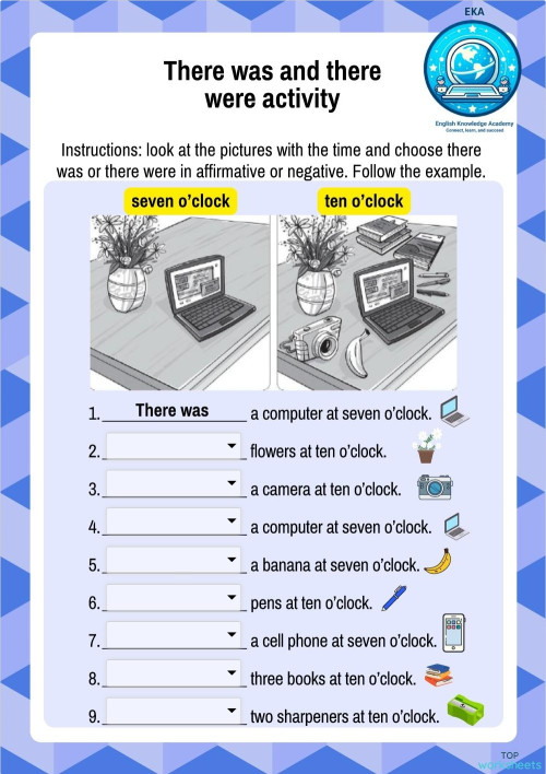 There was and there were activity. Interactive worksheet | TopWorksheets