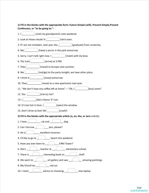 Test A2 .. Interactive worksheet | TopWorksheets