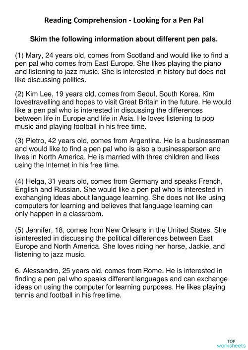 UNIT 2 P2 - Reading strategies: Skimming and Scanning. Interactive ...