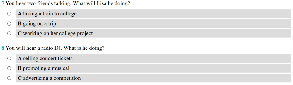 B2 First Exam Part 1 (Multiple choice). Interactive worksheet ...