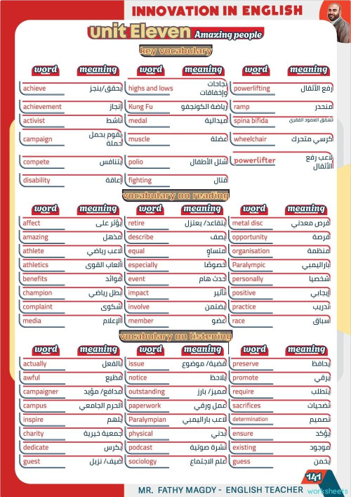 unit 11 vocabulary. Interactive worksheet | TopWorksheets