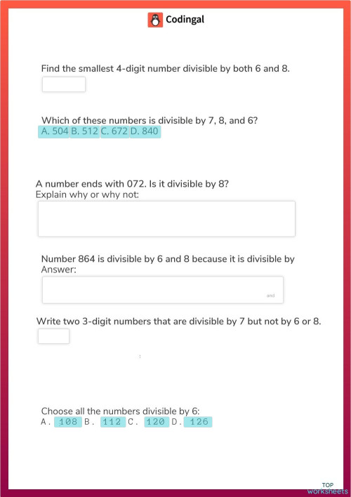 M_G04M07L19_WE01_divisibility(6to8)_detailed_questions. Interactive ...