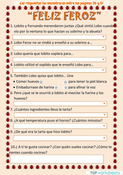 Feliz Feroz. Ficha interactiva | TopWorksheets