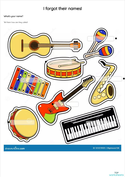 I forgot their names!. Interactive worksheet | TopWorksheets