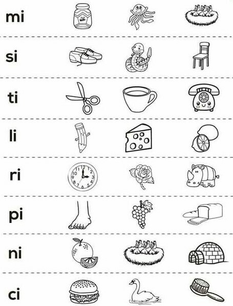 Sílabas con i/Colegio Petit. Ficha interactiva | TopWorksheets