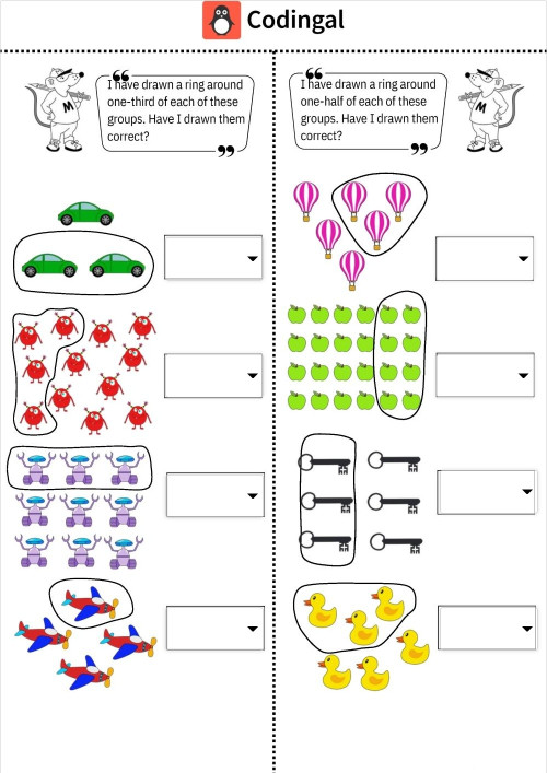 M_G02M13L62_WC02_Describing Fractions: Halves and Thirds. Interactive ...