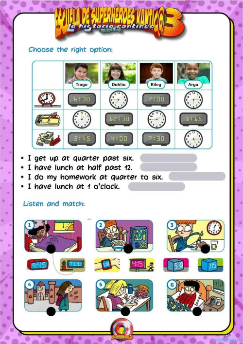 WHAT TIME DO YOU...?. Interactive worksheet | TopWorksheets