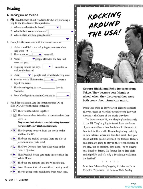 B1 Reading Worksheet 6.3. Interactive worksheet | TopWorksheets