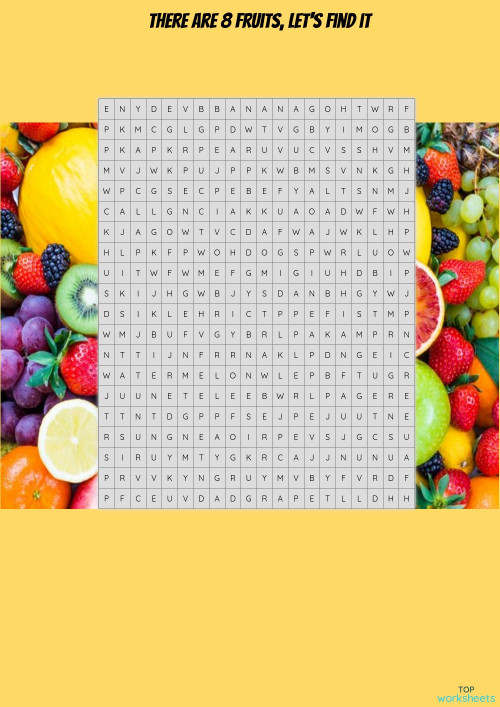 LET'S FIND THE WORDS. Interactive worksheet | TopWorksheets