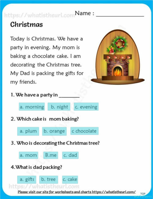 reading - christmas. Interactive worksheet | TopWorksheets