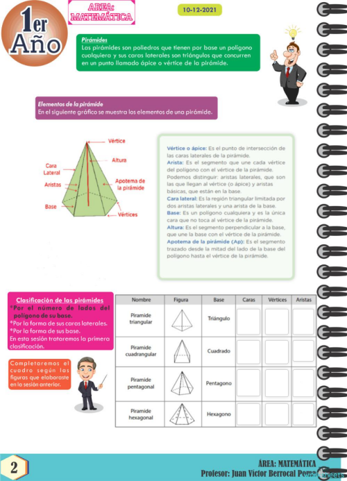 Poliedro-Piramide. Ficha interactiva | TopWorksheets