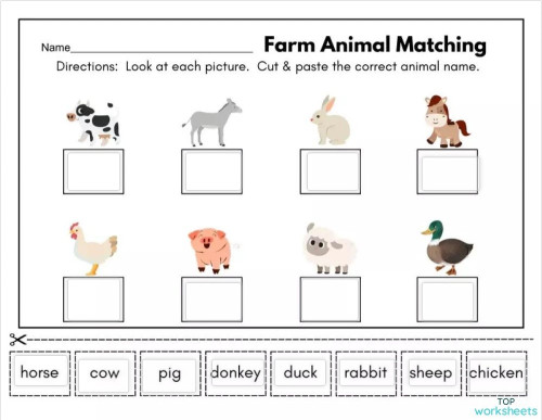 Animals drag-drop. Interactive worksheet | TopWorksheets