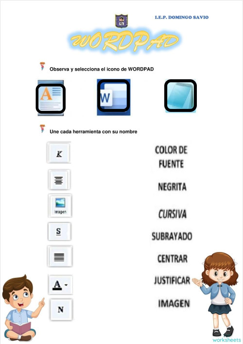 PRUEBA DE WORDPAD 3. Ficha interactiva | TopWorksheets
